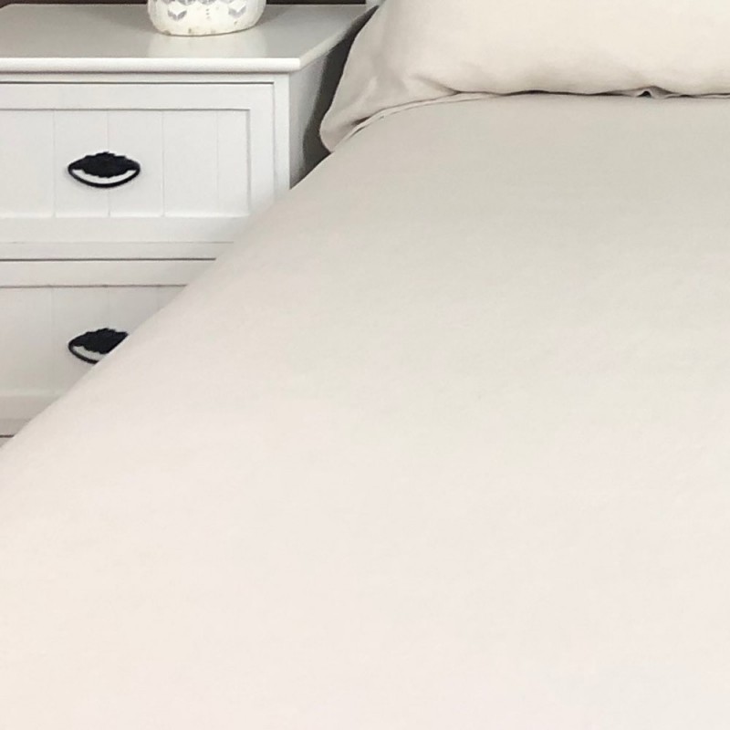 Pure Linen Flat Sheet, Cream, Atlanta